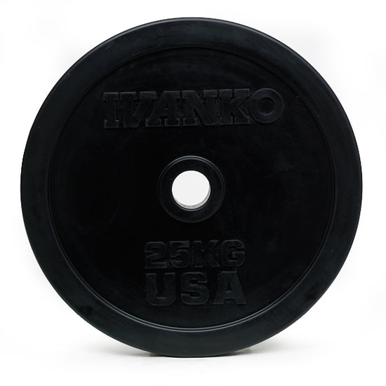 Rubber-Encased Olympic Plate | RUBO – Ivanko Barbell Company
